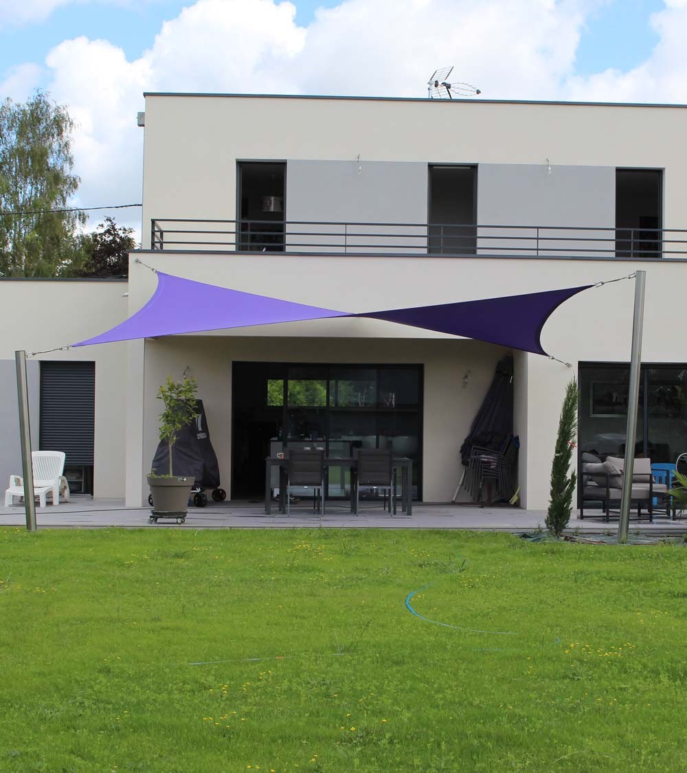 Voile d'ombrage sur mesure Menombra, rectangulaire et Fab. en France
